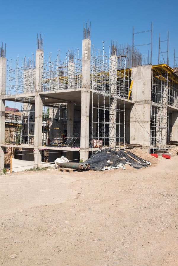 Metal concrete structures stock image. Image of design - 123720147