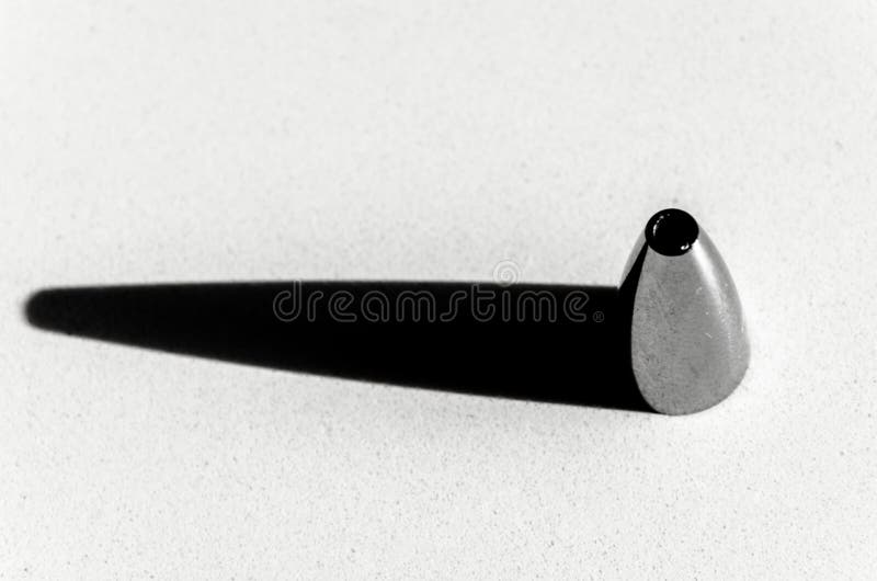 Metal Conical Piece on White Background Stock Photo - Image of white ...