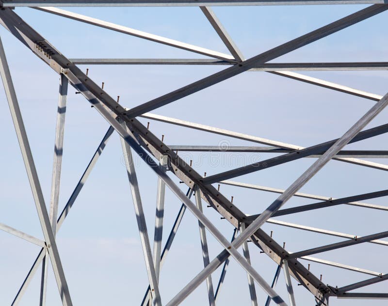 Metal Construction on a Background of Blue Sky Stock Photo - Image of ...