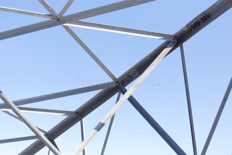 Metal at the Construction Site of the Canopy. Stock Image - Image of ...
