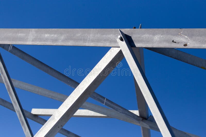 Metal at the Construction Site of the Canopy. Stock Image - Image of ...
