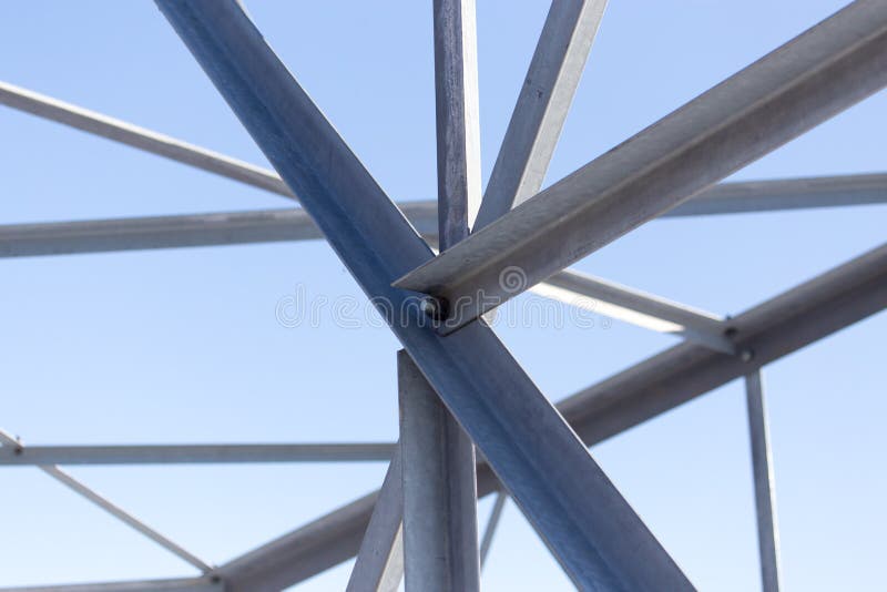 Metal Construction on a Background of Blue Sky Stock Photo - Image of ...