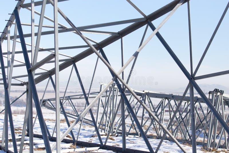Metal Construction on a Background of Blue Sky Stock Photo - Image of ...
