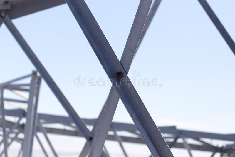 Metal Construction on a Background of Blue Sky Stock Image - Image of ...