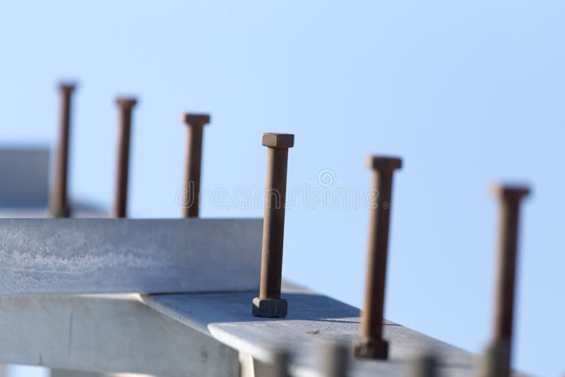 Metal Construction on a Background of Blue Sky Stock Photo - Image of ...