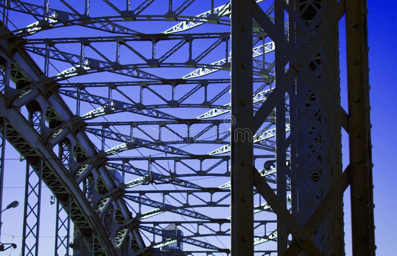 Metal Construction. Metal Bridge. Vertical Structures Stock Image ...