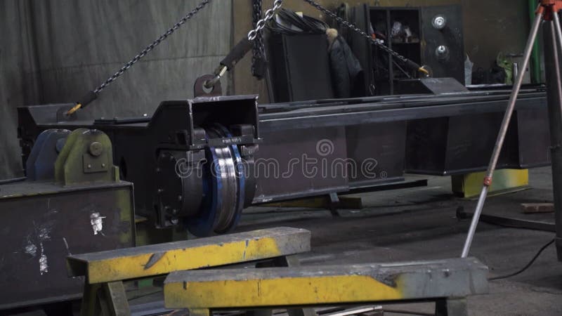 Metal Construction with Chains in Factory. Clip Stock Footage - Video ...
