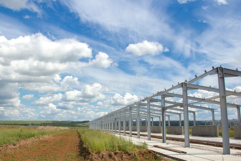 Metal Construction on a Concrete Base. Stock Image - Image of base ...