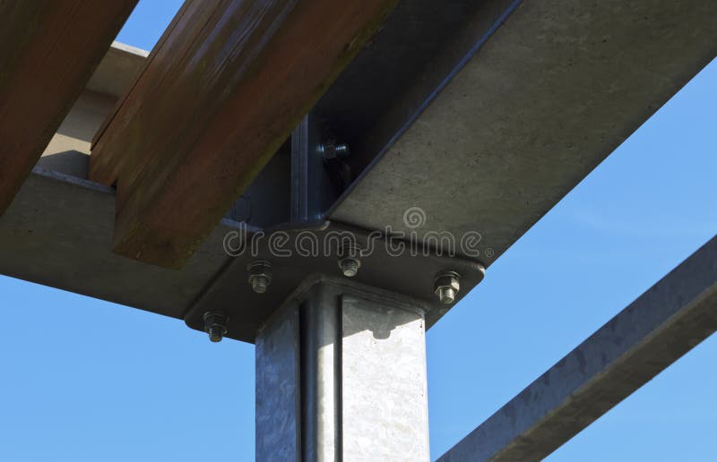 Metal Construction of Corner. Stock Photo - Image of center, girder ...