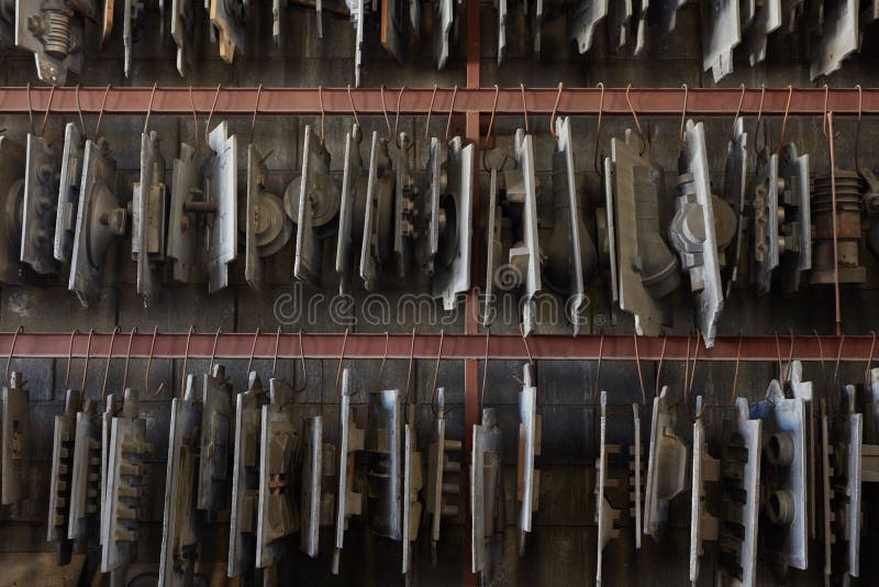 Metal Construction Factory with Many Stock Components Stock Image ...