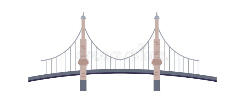 Metal Construction Flat Icon Bridge Architecture Element Stock Vector ...