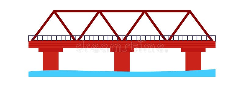 Metal Construction Flat Icon Bridge Architecture Element Stock Vector ...