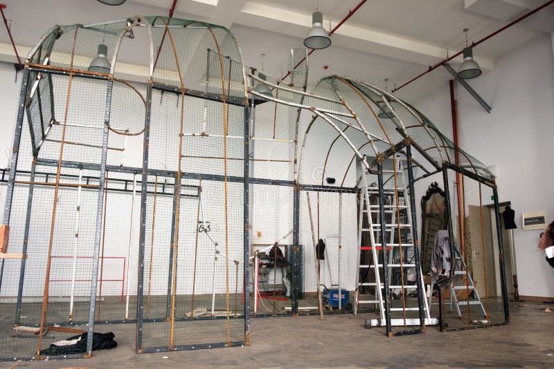 A Metal Construction Large Workplace Stock Photo - Image of factory ...