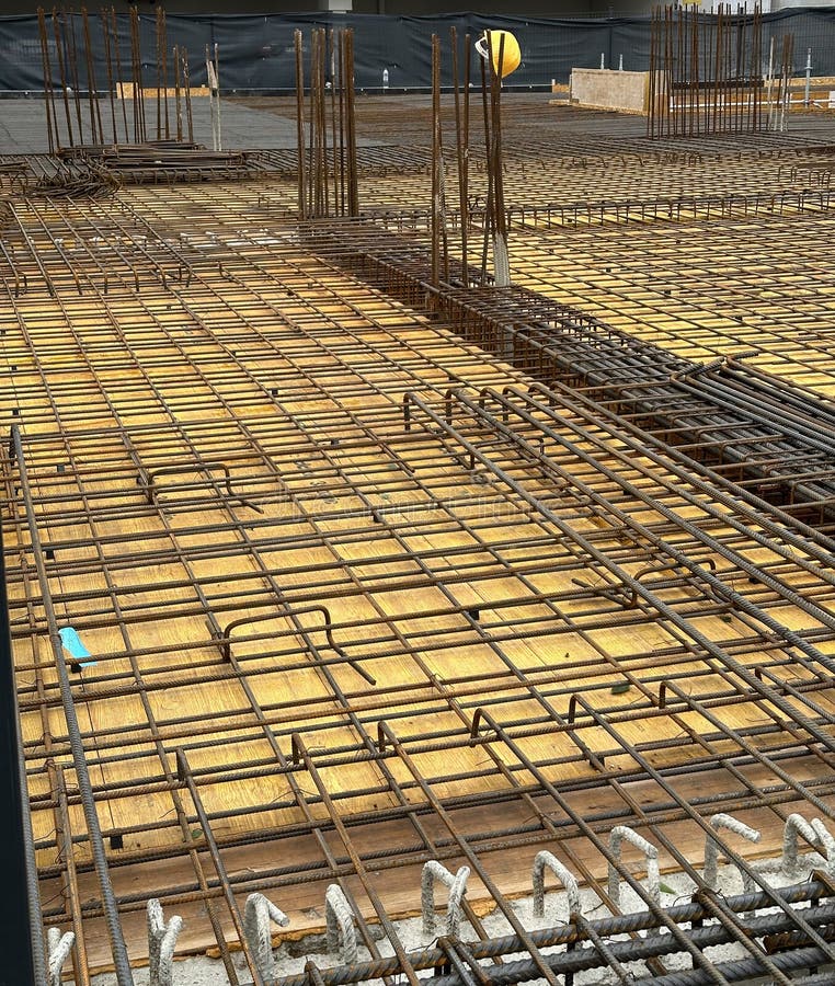 Metal Construction Material at the Foundation of a New Building Stock ...