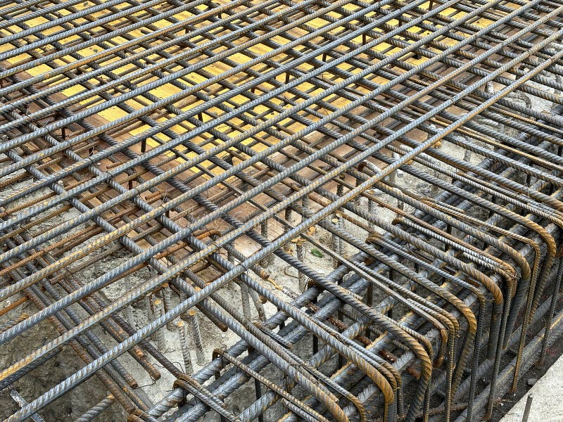 Metal Construction Material at the Foundation of a New Building Stock ...