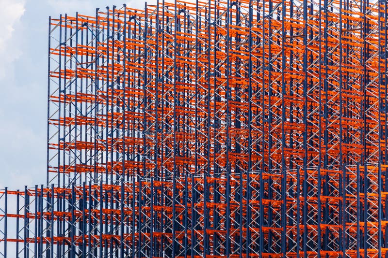 Metal Construction on the Sky Background Stock Image - Image of girders ...
