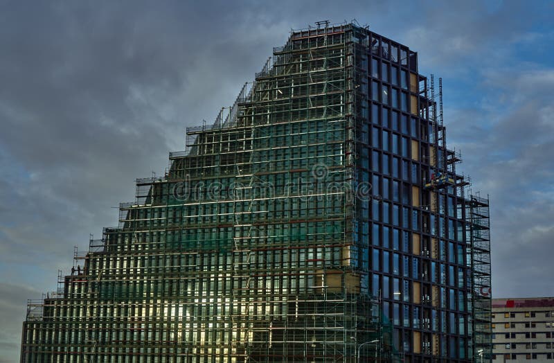 Metal Construction of a Skyscraper Under Construction Stock Image ...