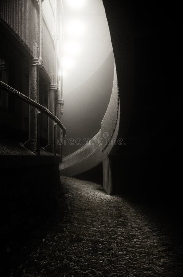 Metal Construction in Snowfall. Abstract Background of Glossy Iced ...