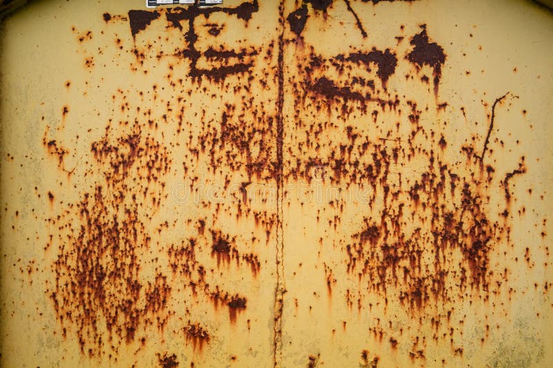 Metal Construction Texture with Rust and Decayed Paint Coat Stock Image ...