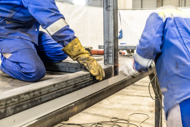 Metal Construction Worker with Blurred Motion Stock Photo - Image of ...