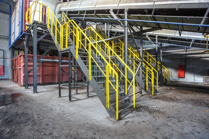 Metal Constructions of Garbage Sorting Conveyor on Modern Waste ...