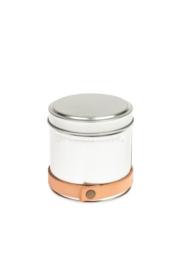 Metal Container with Lid, for Multiple Use; Photo on White Background ...