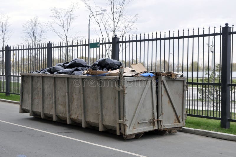 Metal Container with Waste. Collection, Storage and Removal of ...