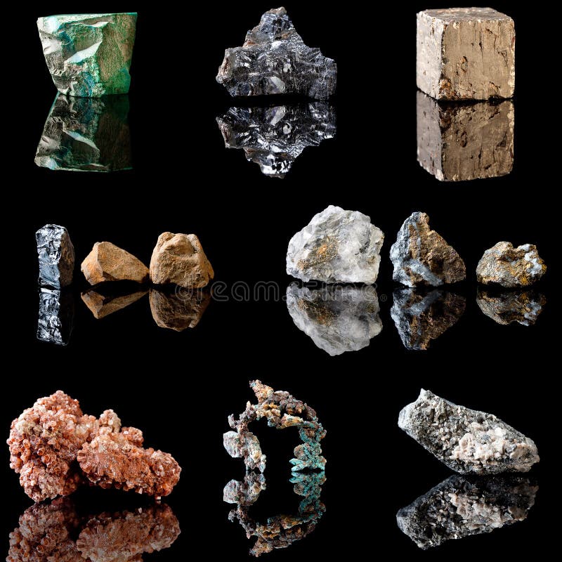 Metal containing minerals stock image. Image of galenite - 25056653