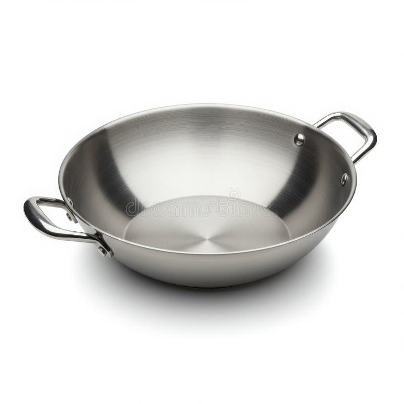 Metal Cooking Pan Isolated on White Background for Kitchen and Culinary ...