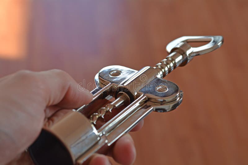 Metal corkscrew stock photo. Image of spiral, wine, design - 54451456