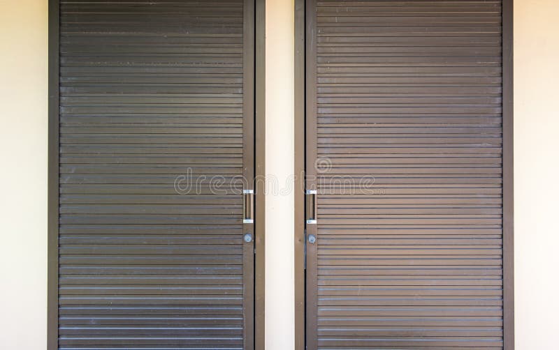 Corrugated Metal Door stock image. Image of metal, corrugated - 6766225