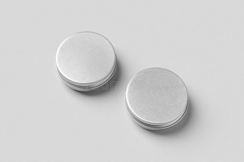 Metal Cosmetic Jar Packaging Mockup Stock Illustration - Illustration ...