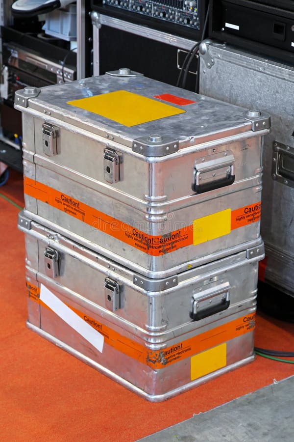 Metal crates stock image. Image of equipment, steel, crates - 26303921