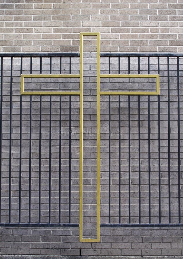 Metal cross symbol stock image. Image of outdoors, building - 11797457