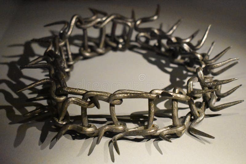 Metal crown of thorns stock photo. Image of design, thorns - 123453156