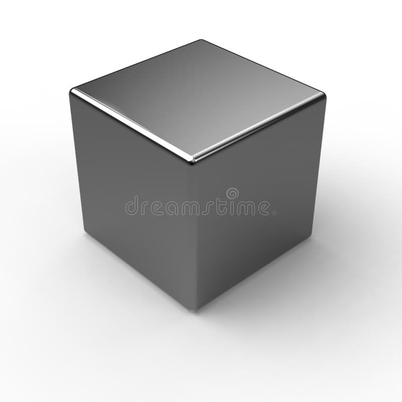 Metal cube stock illustration. Illustration of design - 16965187
