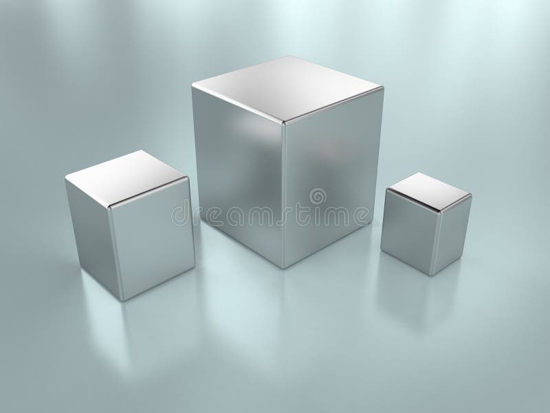 Solid metallic cube stock image. Image of dimensional - 21691877