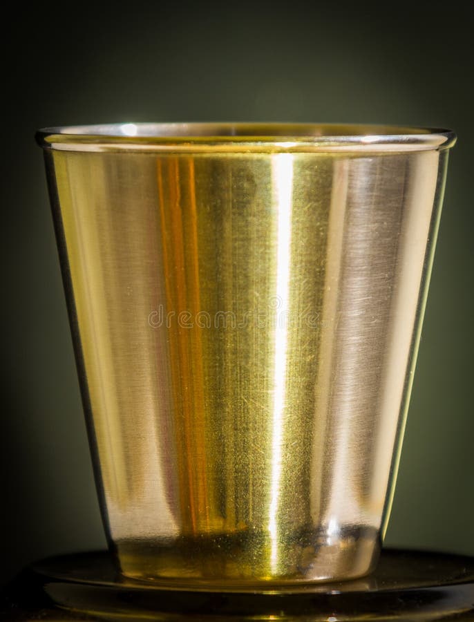 Metal Cup. stock photo. Image of closeup, brown, dark - 164754594