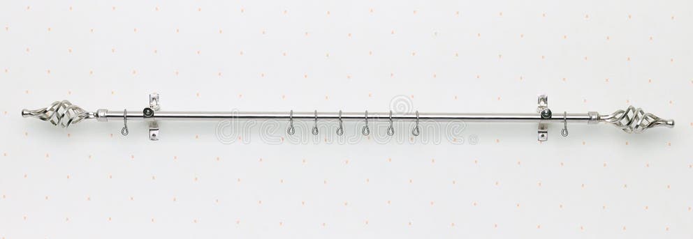 A metal curtain rail stock image. Image of pattern, wire - 25843457
