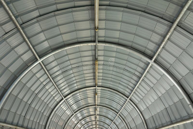 Metal curve roof structure stock photo. Image of background - 35167050