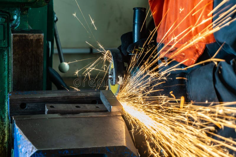 Metal Cutting with an Angle Grinder with a Cutting Abrasive Wheel ...