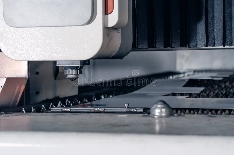 Metal Cutting Machine. Laser Cutting Stock Image - Image of metal ...