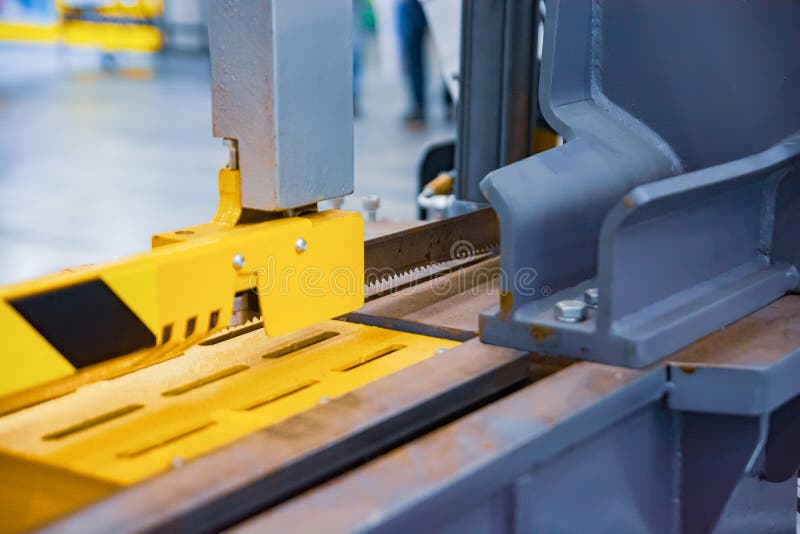 Metal Cutting Machine. Saw Teeth Stock Image - Image of blade, accuracy ...