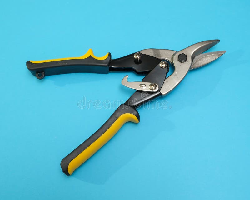 Metal cutting scissors stock image. Image of blade, hand - 302681875
