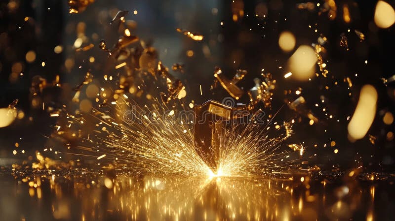 Metal Cutting Sparks Flying Machine Tool Stock Illustration ...