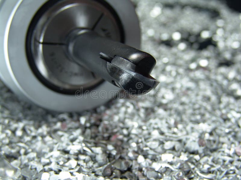 Metal Cutting Tools and Holder with Metal Chips Stock Image - Image of ...