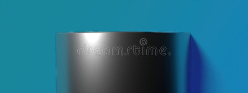 Metal Cylinder Modern Art Contemporary Space Blue and Gray Abstract ...