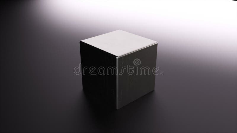 Metal 3d cube stock illustration. Illustration of shadow - 324988503