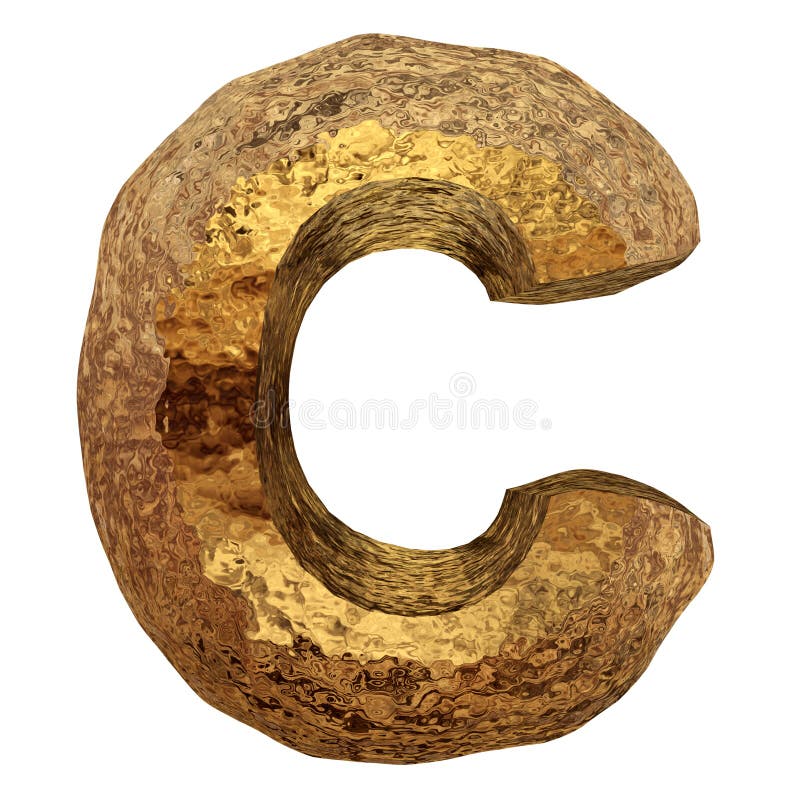 Metal De Oro Del Oro Brillante Amarillo 3D Stock de ilustración ...