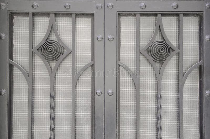 Metal Decorative Door Background Texture Stock Image - Image of ...